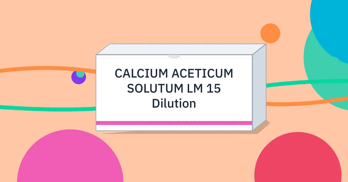 Symbolbild: Packung mit der Aufschrift CALCIUM ACETICUM SOLUTUM LM 15 Dilution (PZN 13406531) – Verfügbarkeit und Bezug in Apotheken in Frankfurt am Main