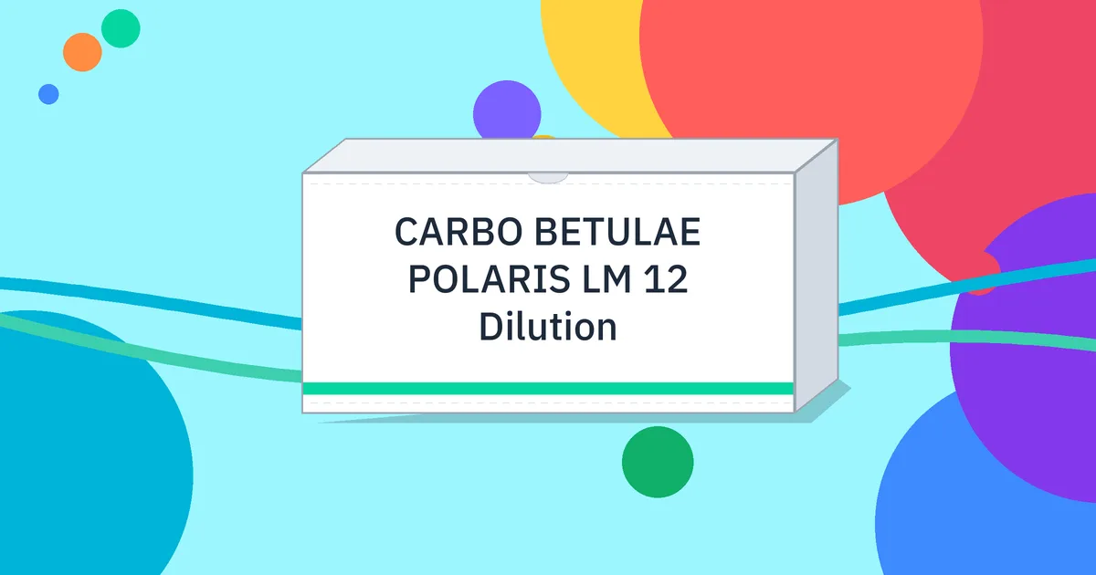 Symbolbild: Packung mit der Aufschrift CARBO BETULAE POLARIS LM 12 Dilution (PZN 13764207) – Verfügbarkeit und Bezug in Apotheken in Frankfurt am Main