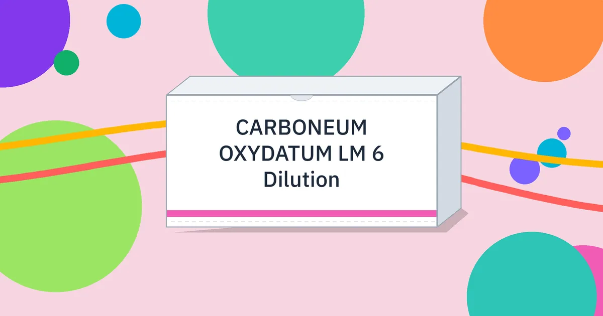 Symbolbild: Packung mit der Aufschrift CARBONEUM OXYDATUM LM 6 Dilution (PZN 13428573) – Verfügbarkeit und Bezug in Apotheken in Frankfurt am Main