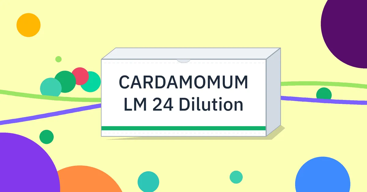 Symbolbild: Packung mit der Aufschrift CARDAMOMUM LM 24 Dilution (PZN 13429762) – Verfügbarkeit und Bezug in Apotheken in Frankfurt am Main