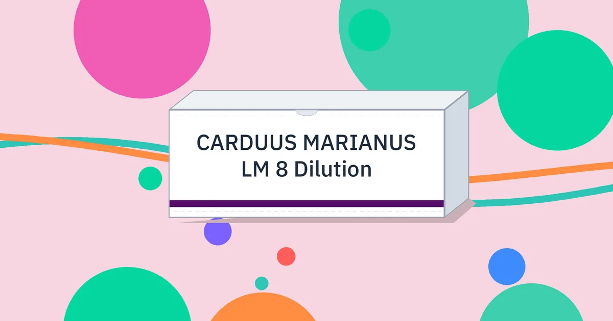 Symbolbild: Packung mit der Aufschrift CARDUUS MARIANUS LM 8 Dilution (PZN 12810709) – Verfügbarkeit und Bezug in Apotheken in Frankfurt am Main