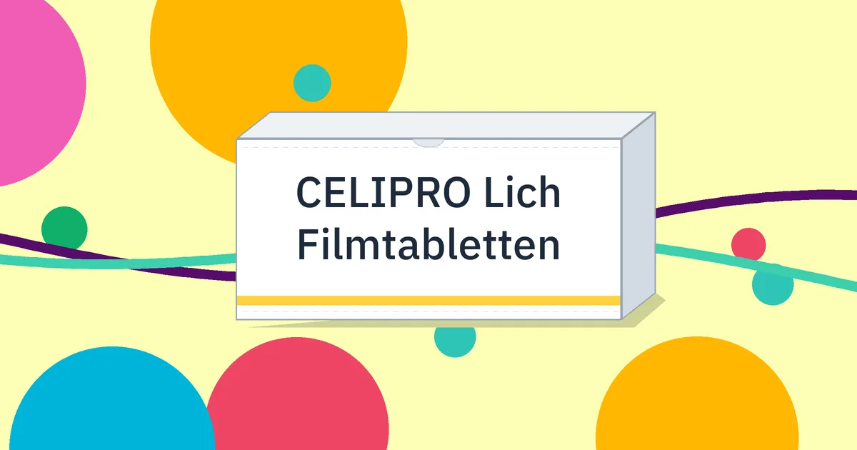 Symbolbild: Packung mit der Aufschrift CELIPRO Lich Filmtabletten (PZN 00011280) – Verfügbarkeit und Bezug in Apotheken in Frankfurt am Main