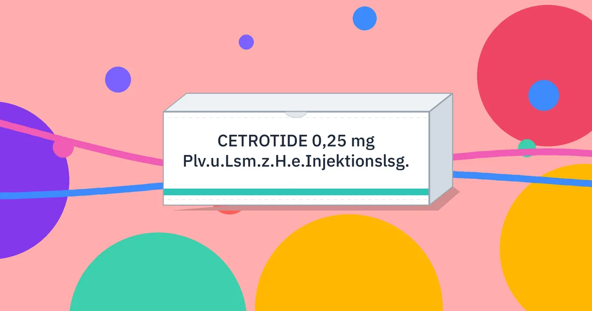 Symbolbild: Packung mit der Aufschrift CETROTIDE 0,25 mg Plv.u.Lsm.z.H.e.Injektionslsg. (PZN 00453581) – Verfügbarkeit und Bezug in Apotheken in Frankfurt am Main