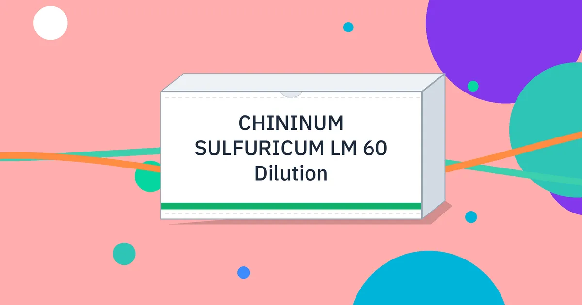 Symbolbild: Packung mit der Aufschrift CHININUM SULFURICUM LM 60 Dilution (PZN 12816221) – Verfügbarkeit und Bezug in Apotheken in Frankfurt am Main