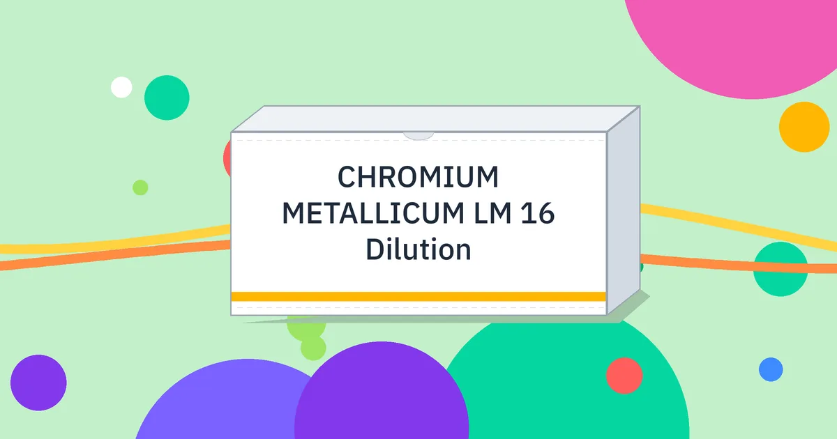 Symbolbild: Packung mit der Aufschrift CHROMIUM METALLICUM LM 16 Dilution (PZN 12817835) – Verfügbarkeit und Bezug in Apotheken in Frankfurt am Main