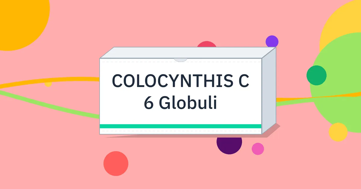 Symbolbild: Packung mit der Aufschrift COLOCYNTHIS C 6 Globuli (PZN 04213431) – Verfügbarkeit und Bezug in Apotheken in Frankfurt am Main