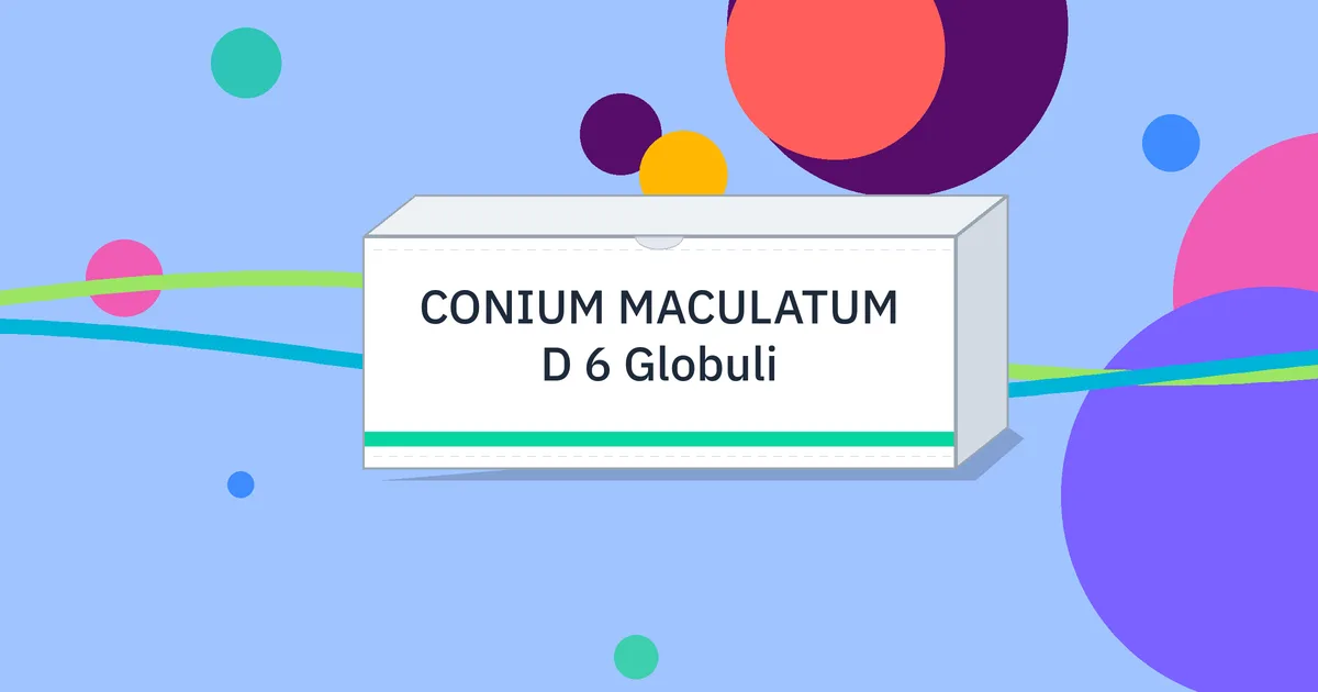 Symbolbild: Packung mit der Aufschrift CONIUM MACULATUM D 6 Globuli (PZN 14052733) – Verfügbarkeit und Bezug in Apotheken in Frankfurt am Main