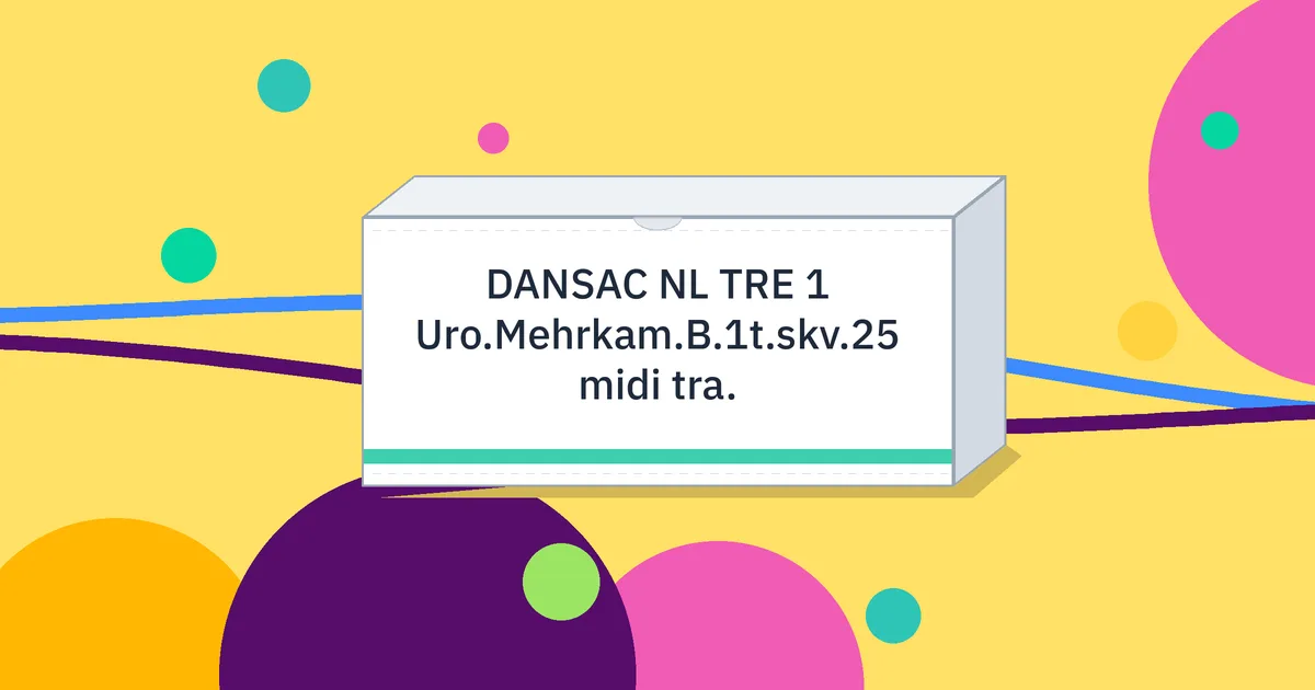 Symbolbild: Packung mit der Aufschrift DANSAC NL TRE 1 Uro.Mehrkam.B.1t.skv.25 midi tra. (PZN 18179318) – Verfügbarkeit und Bezug in Apotheken in Frankfurt am Main