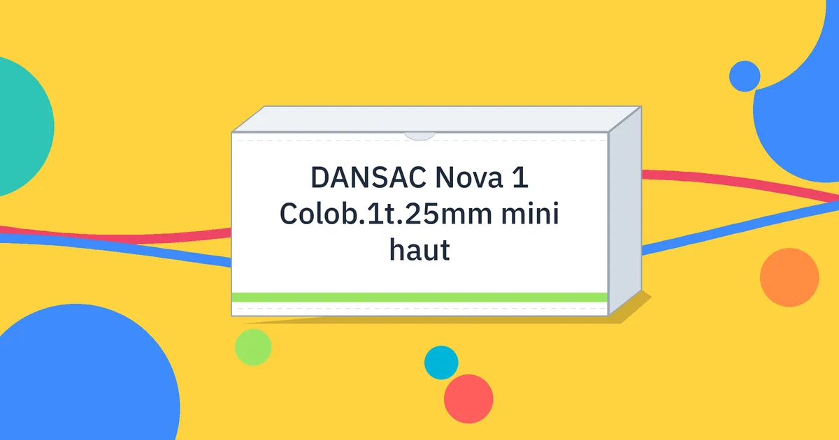 Symbolbild: Packung mit der Aufschrift DANSAC Nova 1 Colob.1t.25mm mini haut (PZN 00599652) – Verfügbarkeit und Bezug in Apotheken in Frankfurt am Main