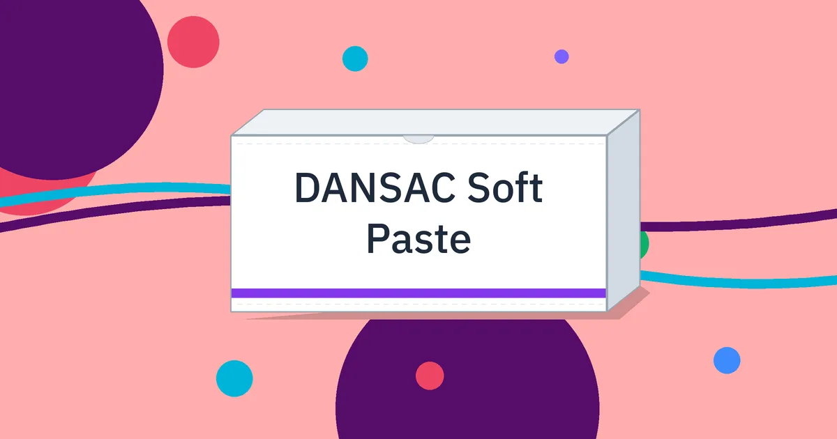 Symbolbild: Packung mit der Aufschrift DANSAC Soft Paste (PZN 19772449) – Verfügbarkeit und Bezug in Apotheken in Frankfurt am Main