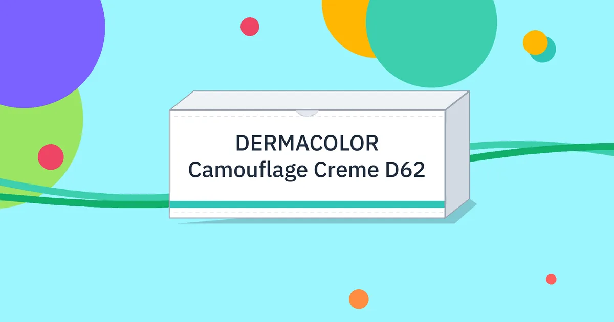 Symbolbild: Packung mit der Aufschrift DERMACOLOR Camouflage Creme D62 (PZN 15819622) – Verfügbarkeit und Bezug in Apotheken in Frankfurt am Main