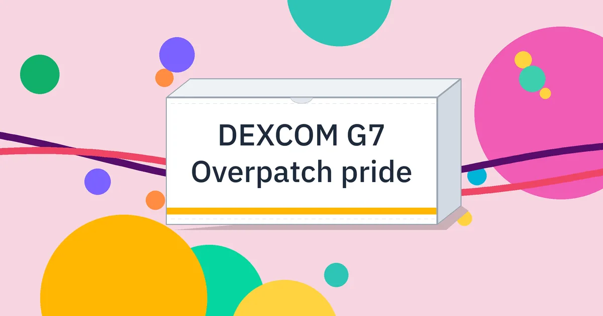 Symbolbild: Packung mit der Aufschrift DEXCOM G7 Overpatch pride (PZN 19866624) – Verfügbarkeit und Bezug in Apotheken in Frankfurt am Main