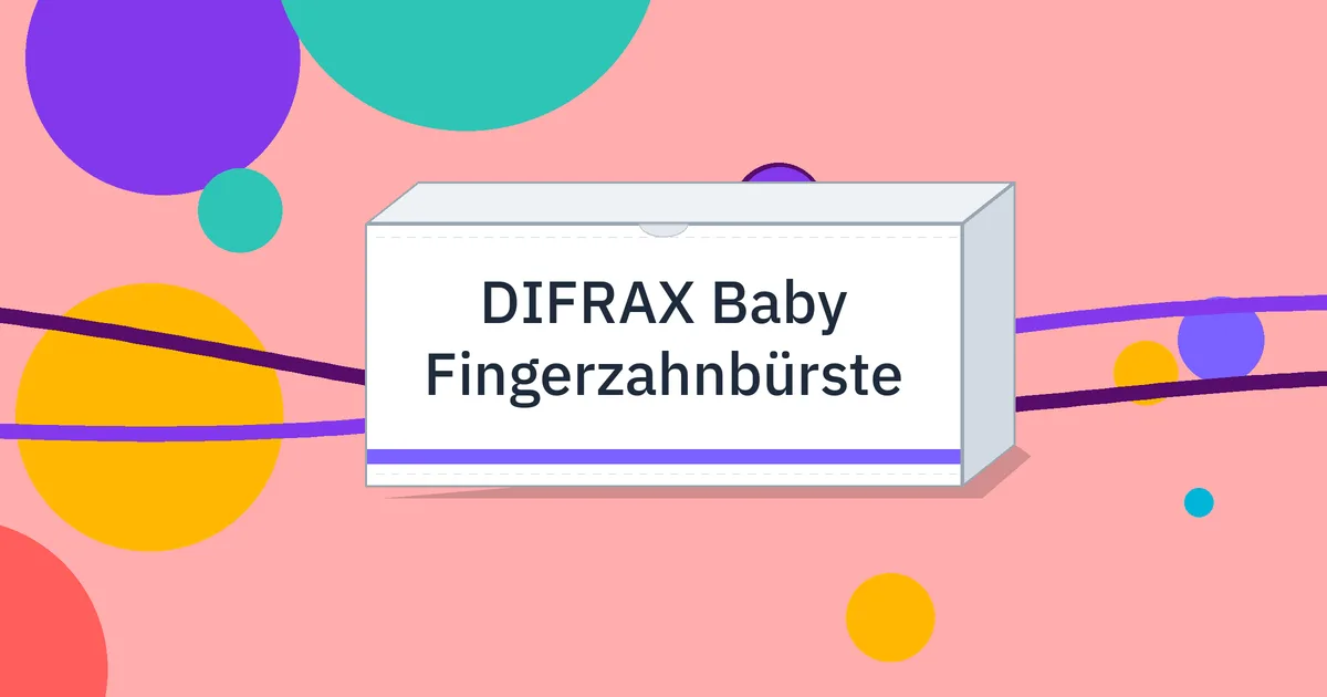 Symbolbild: Packung mit der Aufschrift DIFRAX Baby Fingerzahnbürste (PZN 12518736) – Verfügbarkeit und Bezug in Apotheken in Frankfurt am Main