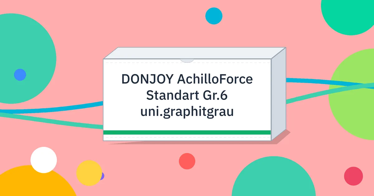Symbolbild: Packung mit der Aufschrift DONJOY AchilloForce Standart Gr.6 uni.graphitgrau (PZN 19858116) – Verfügbarkeit und Bezug in Apotheken in Frankfurt am Main
