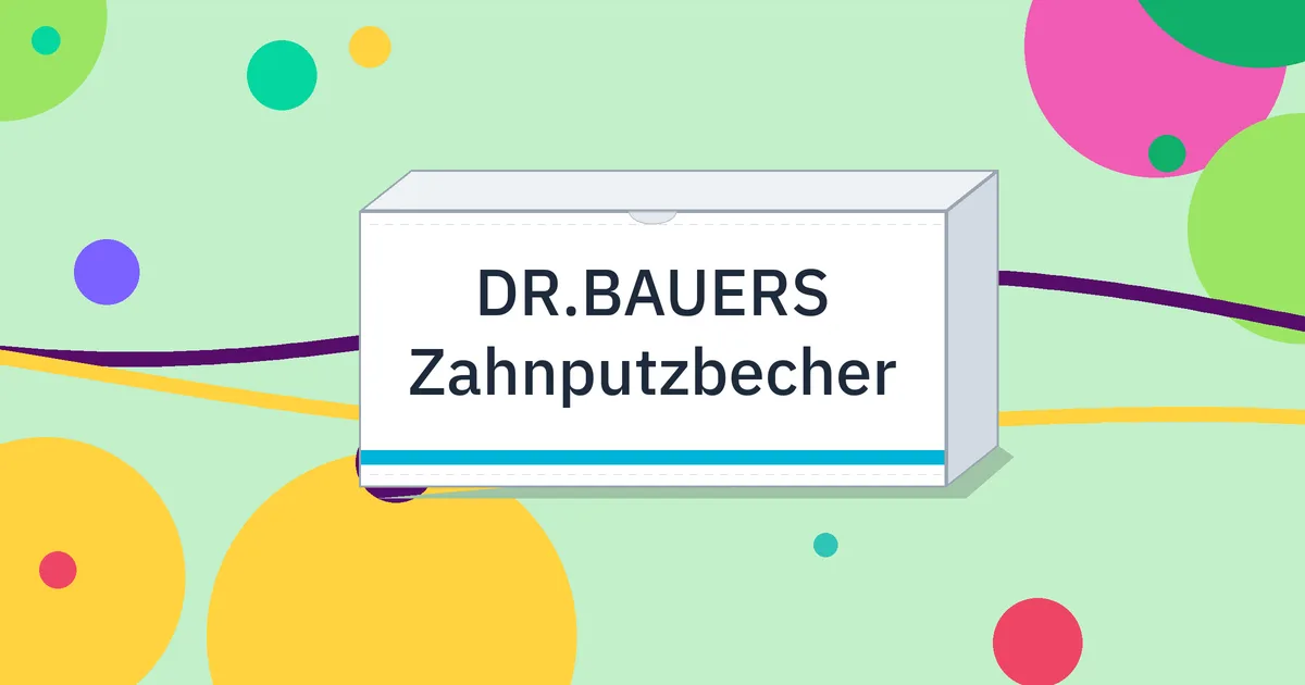 Symbolbild: Packung mit der Aufschrift DR.BAUERS Zahnputzbecher (PZN 16352020) – Verfügbarkeit und Bezug in Apotheken in Frankfurt am Main