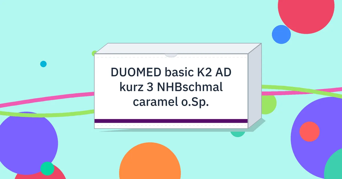 Symbolbild: Packung mit der Aufschrift DUOMED basic K2 AD kurz 3 NHBschmal caramel o.Sp. (PZN 20907647) – Verfügbarkeit und Bezug in Apotheken in Frankfurt am Main