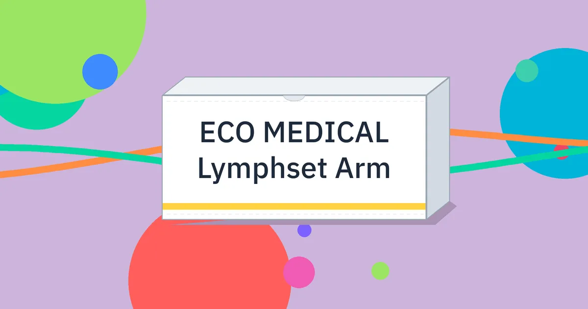 Symbolbild: Packung mit der Aufschrift ECO MEDICAL Lymphset Arm (PZN 01630542) – Verfügbarkeit und Bezug in Apotheken in Frankfurt am Main