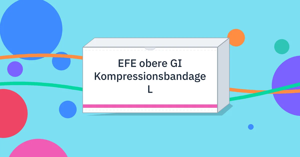 Symbolbild: Packung mit der Aufschrift EFE obere GI Kompressionsbandage L (PZN 13925811) – Verfügbarkeit und Bezug in Apotheken in Frankfurt am Main