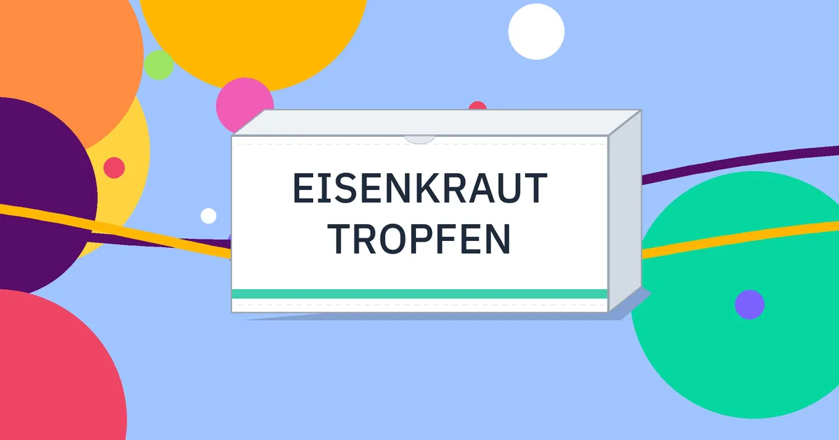 Symbolbild: Packung mit der Aufschrift EISENKRAUT TROPFEN (PZN 11866553) – Verfügbarkeit und Bezug in Apotheken in Frankfurt am Main