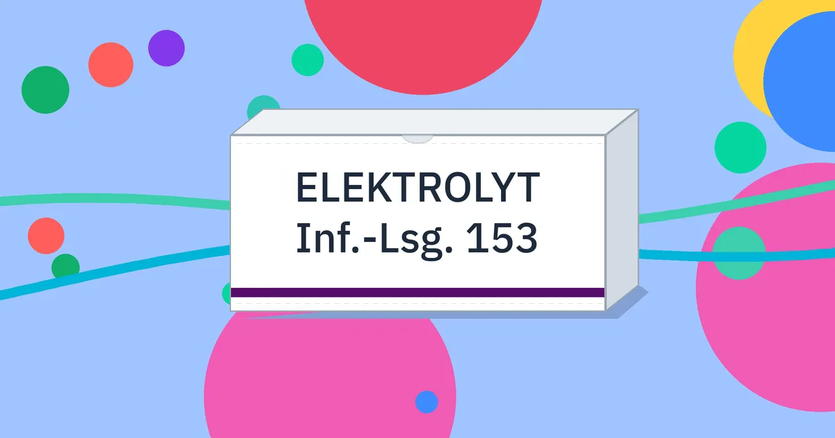 Symbolbild: Packung mit der Aufschrift ELEKTROLYT Inf.-Lsg. 153 (PZN 07510767) – Verfügbarkeit und Bezug in Apotheken in Frankfurt am Main