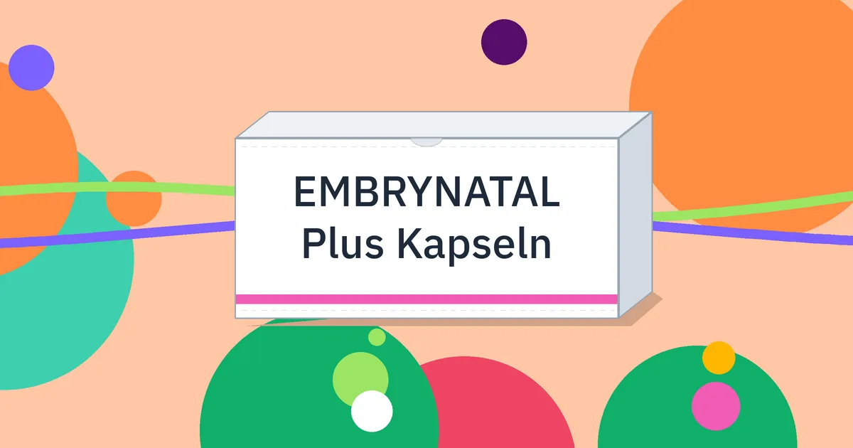 Symbolbild: Packung mit der Aufschrift EMBRYNATAL Plus Kapseln (PZN 18751327) – Verfügbarkeit und Bezug in Apotheken in Frankfurt am Main