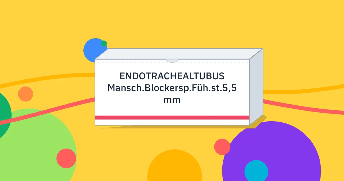 Symbolbild: Packung mit der Aufschrift ENDOTRACHEALTUBUS Mansch.Blockersp.Füh.st.5,5 mm (PZN 09224824) – Verfügbarkeit und Bezug in Apotheken in Frankfurt am Main