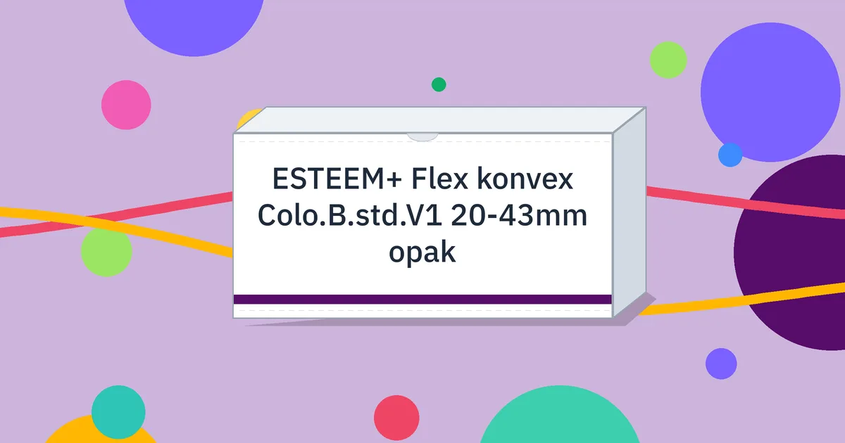 Symbolbild: Packung mit der Aufschrift ESTEEM+ Flex konvex Colo.B.std.V1 20-43mm opak (PZN 11854320) – Verfügbarkeit und Bezug in Apotheken in Frankfurt am Main