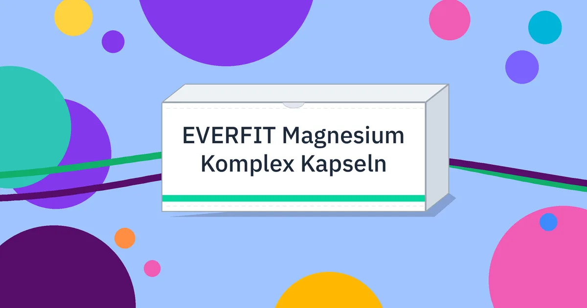 Symbolbild: Packung mit der Aufschrift EVERFIT Magnesium Komplex Kapseln (PZN 16039263) – Verfügbarkeit und Bezug in Apotheken in Frankfurt am Main