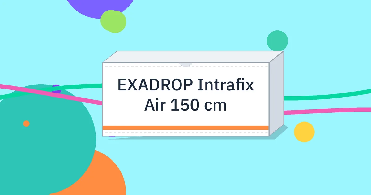 Symbolbild: Packung mit der Aufschrift EXADROP Intrafix Air 150 cm (PZN 19768933) – Verfügbarkeit und Bezug in Apotheken in Frankfurt am Main