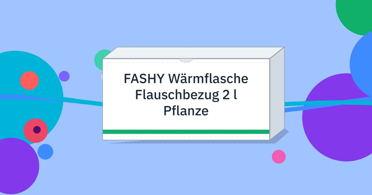 Symbolbild: Packung mit der Aufschrift FASHY Wärmflasche Flauschbezug 2 l Pflanze (PZN 19137351) – Verfügbarkeit und Bezug in Apotheken in Frankfurt am Main