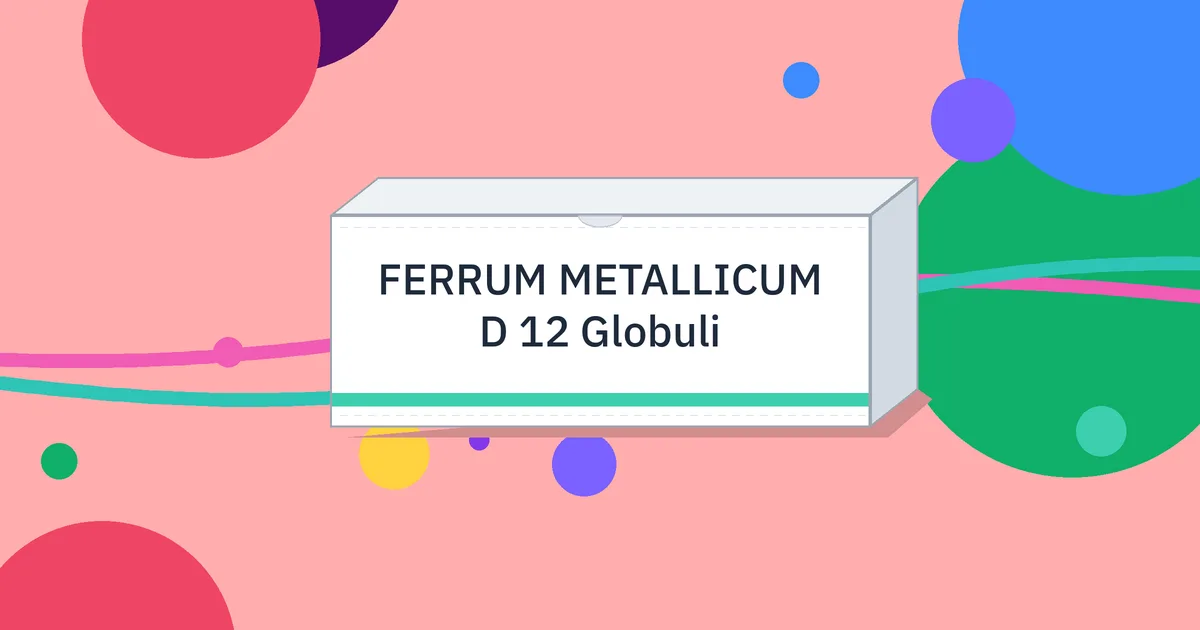 Symbolbild: Packung mit der Aufschrift FERRUM METALLICUM D 12 Globuli (PZN 14052779) – Verfügbarkeit und Bezug in Apotheken in Frankfurt am Main
