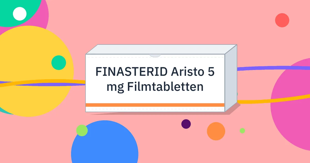 Symbolbild: Packung mit der Aufschrift FINASTERID Aristo 5 mg Filmtabletten (PZN 08867141) – Verfügbarkeit und Bezug in Apotheken in Frankfurt am Main