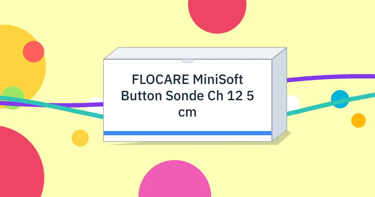 Symbolbild: Packung mit der Aufschrift FLOCARE MiniSoft Button Sonde Ch 12 5 cm (PZN 16019071) – Verfügbarkeit und Bezug in Apotheken in Frankfurt am Main