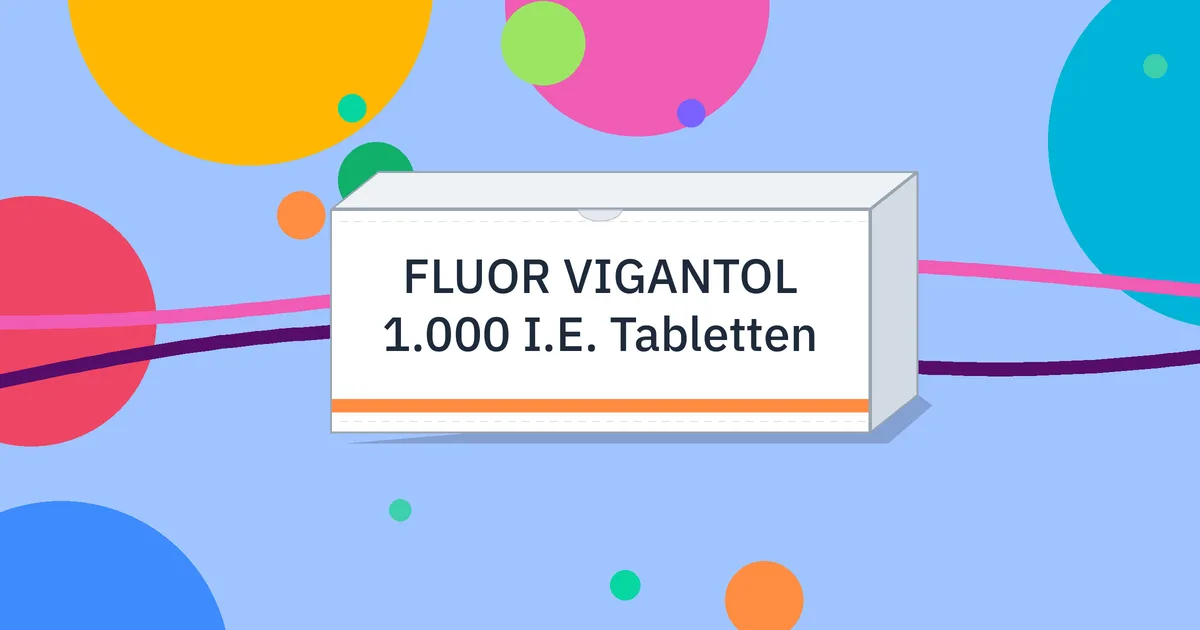 Symbolbild: Packung mit der Aufschrift FLUOR VIGANTOL 1.000 I.E. Tabletten (PZN 13155715) – Verfügbarkeit und Bezug in Apotheken in Frankfurt am Main