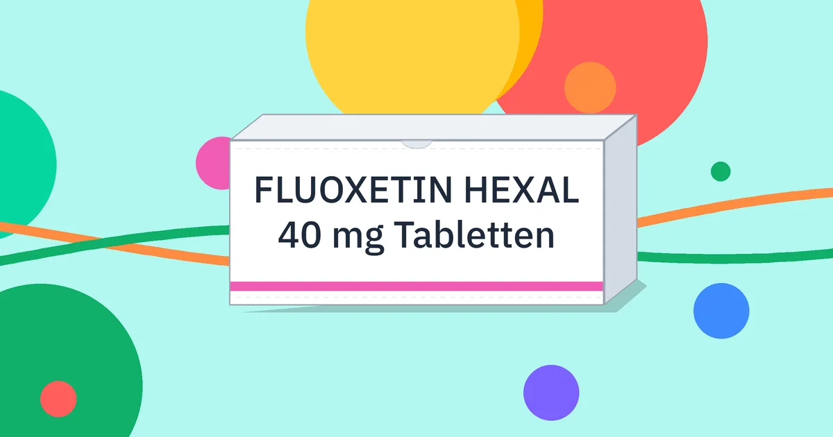 Symbolbild: Packung mit der Aufschrift FLUOXETIN HEXAL 40 mg Tabletten (PZN 01822951) – Verfügbarkeit und Bezug in Apotheken in Frankfurt am Main