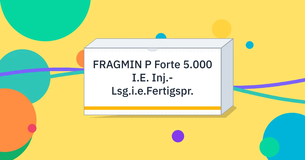 Symbolbild: Packung mit der Aufschrift FRAGMIN P Forte 5.000 I.E. Inj.-Lsg.i.e.Fertigspr. (PZN 06901661) – Verfügbarkeit und Bezug in Apotheken in Frankfurt am Main