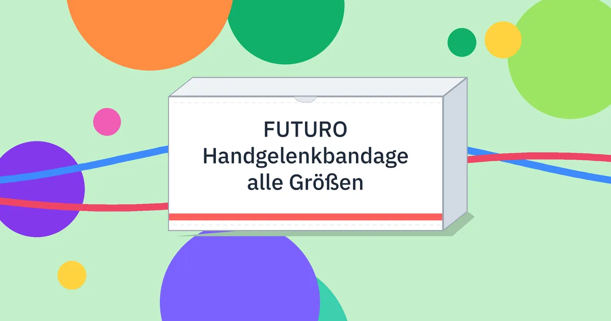 Symbolbild: Packung mit der Aufschrift FUTURO Handgelenkbandage alle Größen (PZN 04536387) – Verfügbarkeit und Bezug in Apotheken in Frankfurt am Main