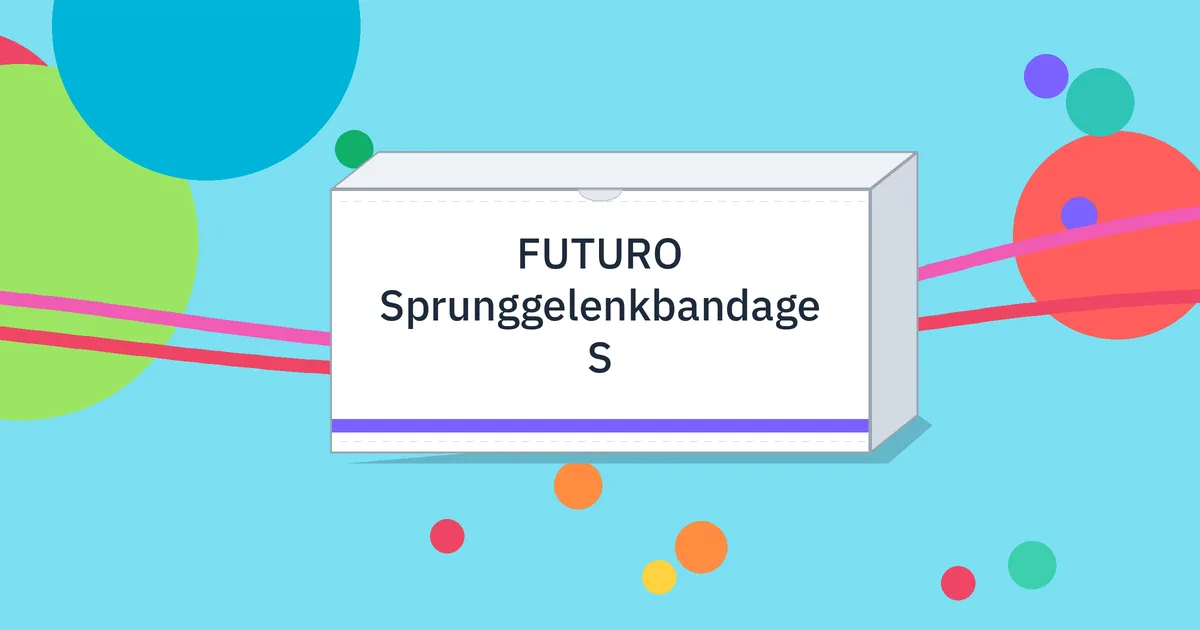Symbolbild: Packung mit der Aufschrift FUTURO Sprunggelenkbandage S (PZN 07632022) – Verfügbarkeit und Bezug in Apotheken in Frankfurt am Main