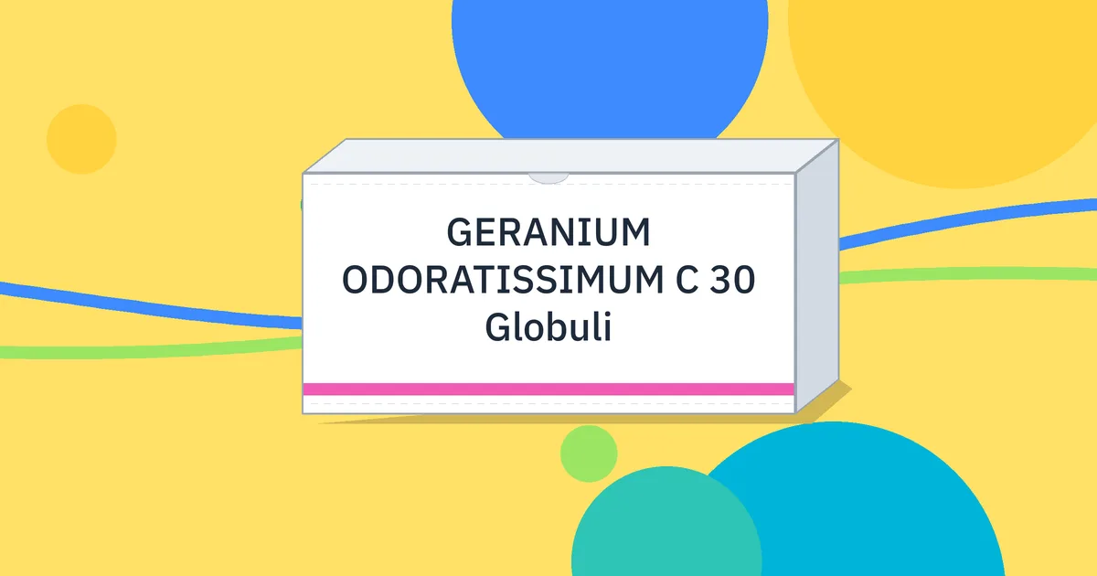 Symbolbild: Packung mit der Aufschrift GERANIUM ODORATISSIMUM C 30 Globuli (PZN 16691288) – Verfügbarkeit und Bezug in Apotheken in Frankfurt am Main
