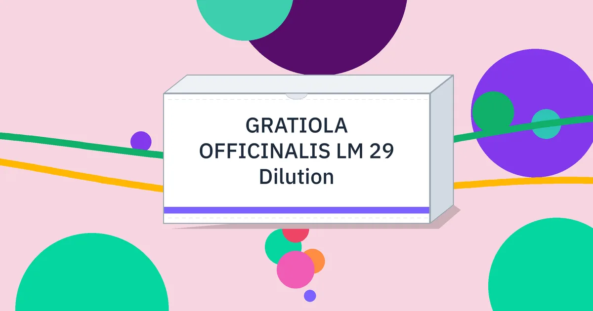 Symbolbild: Packung mit der Aufschrift GRATIOLA OFFICINALIS LM 29 Dilution (PZN 13546752) – Verfügbarkeit und Bezug in Apotheken in Frankfurt am Main
