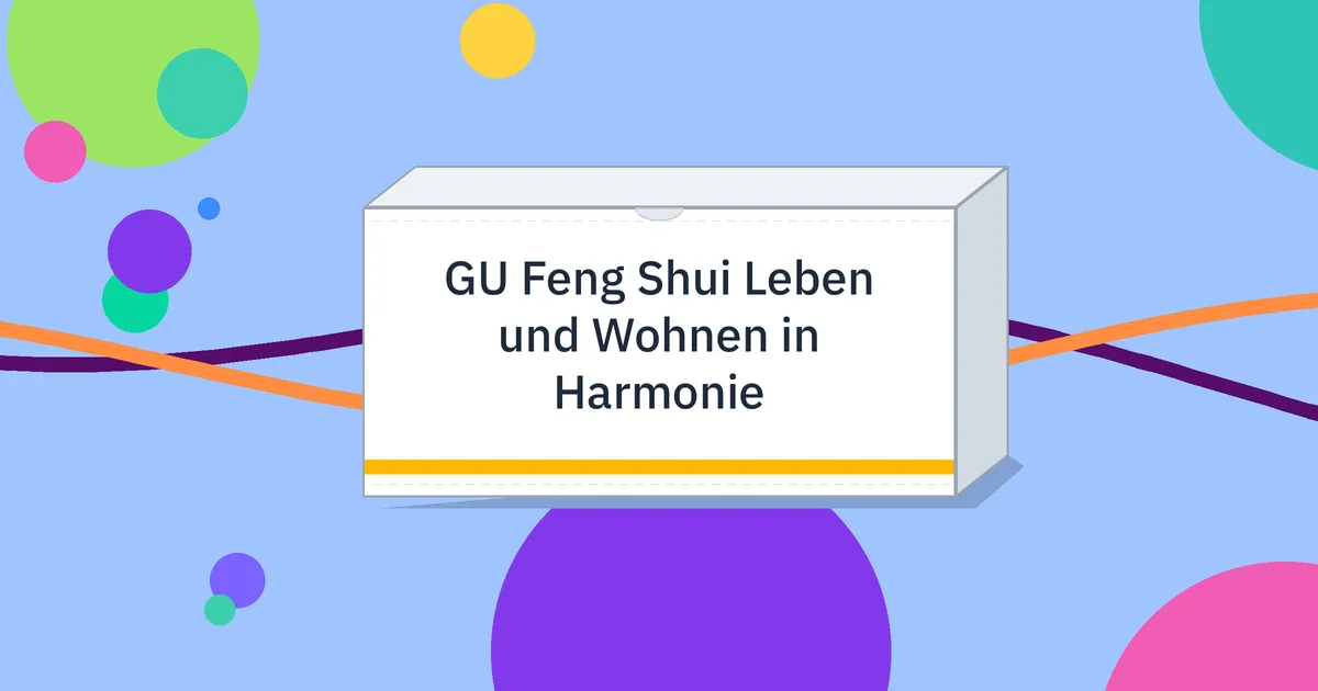 Symbolbild: Packung mit der Aufschrift GU Feng Shui Leben und Wohnen in Harmonie (PZN 10263427) – Verfügbarkeit und Bezug in Apotheken in Frankfurt am Main