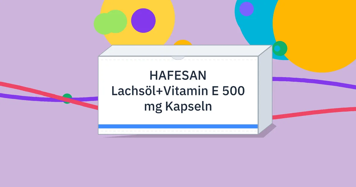 Symbolbild: Packung mit der Aufschrift HAFESAN Lachsöl+Vitamin E 500 mg Kapseln (PZN 03240710) – Verfügbarkeit und Bezug in Apotheken in Frankfurt am Main