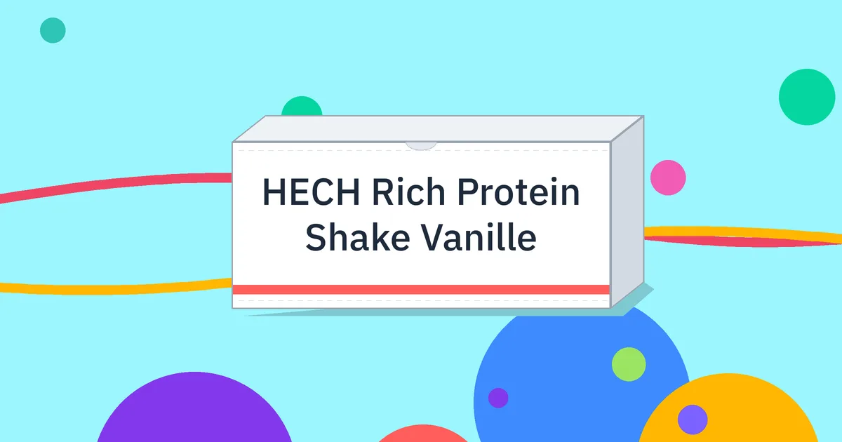 Symbolbild: Packung mit der Aufschrift HECH Rich Protein Shake Vanille (PZN 09487541) – Verfügbarkeit und Bezug in Apotheken in Frankfurt am Main