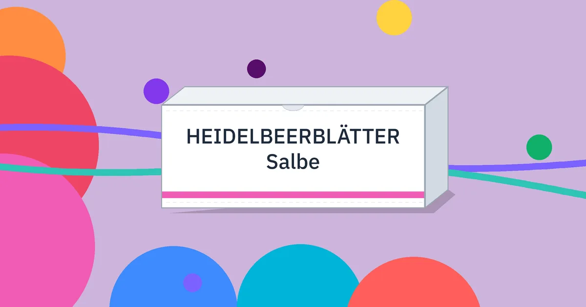Symbolbild: Packung mit der Aufschrift HEIDELBEERBLÄTTER Salbe (PZN 18091411) – Verfügbarkeit und Bezug in Apotheken in Frankfurt am Main
