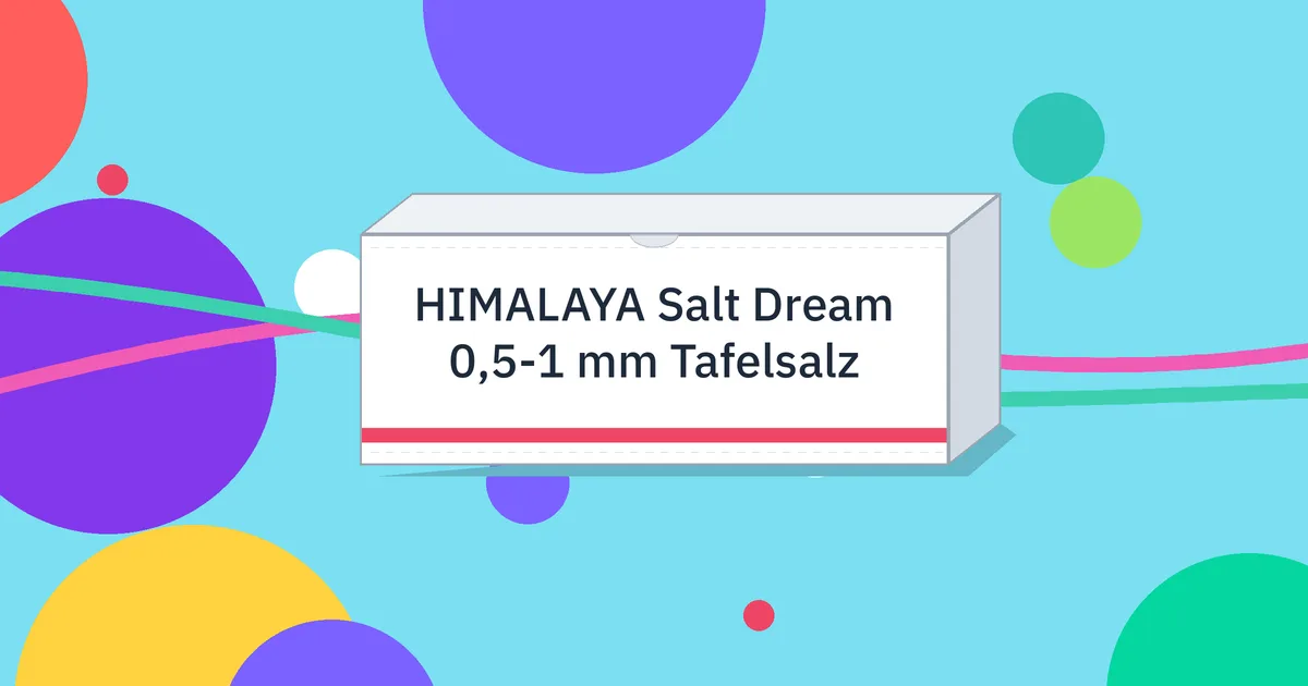 Symbolbild: Packung mit der Aufschrift HIMALAYA Salt Dream 0,5-1 mm Tafelsalz (PZN 10304480) – Verfügbarkeit und Bezug in Apotheken in Frankfurt am Main