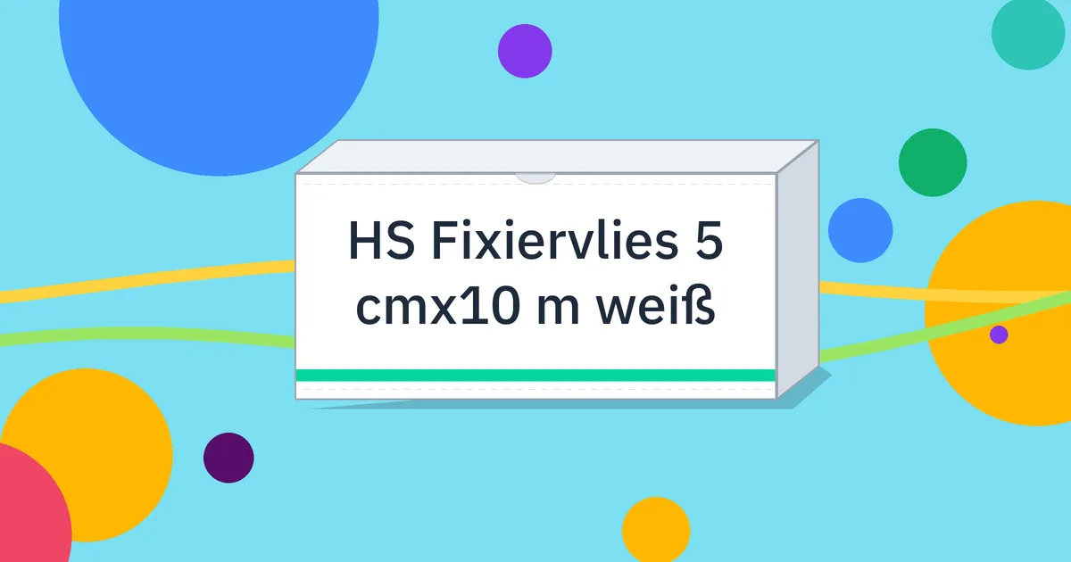 Symbolbild: Packung mit der Aufschrift HS Fixiervlies 5 cmx10 m weiß (PZN 09742128) – Verfügbarkeit und Bezug in Apotheken in Frankfurt am Main