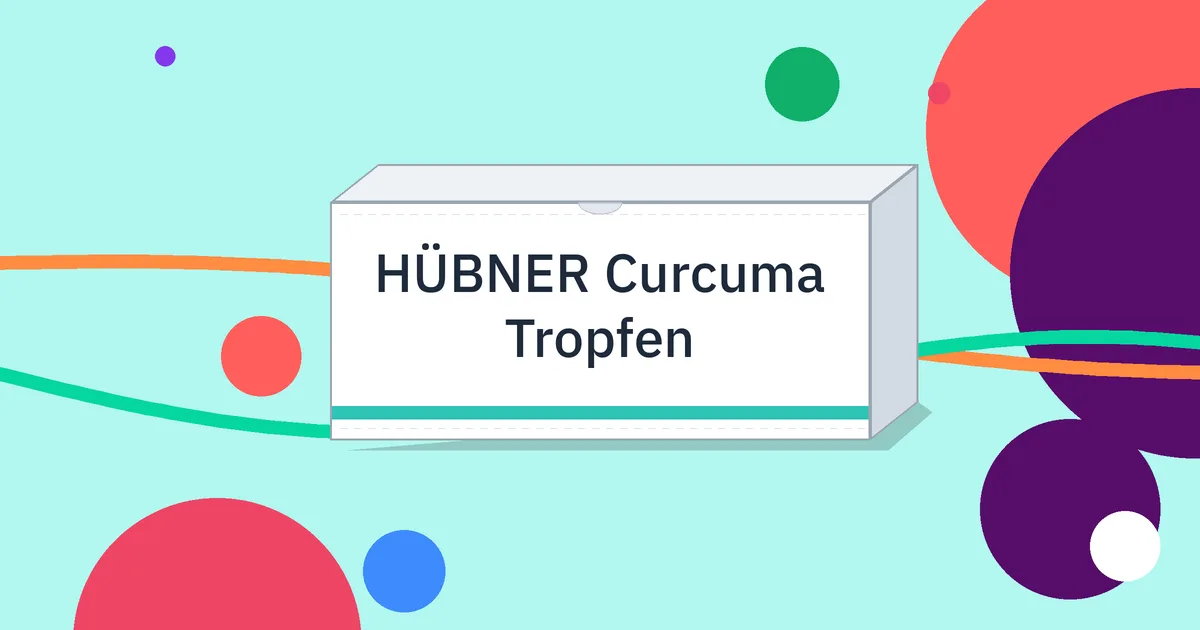 Symbolbild: Packung mit der Aufschrift HÜBNER Curcuma Tropfen (PZN 20038648) – Verfügbarkeit und Bezug in Apotheken in Frankfurt am Main