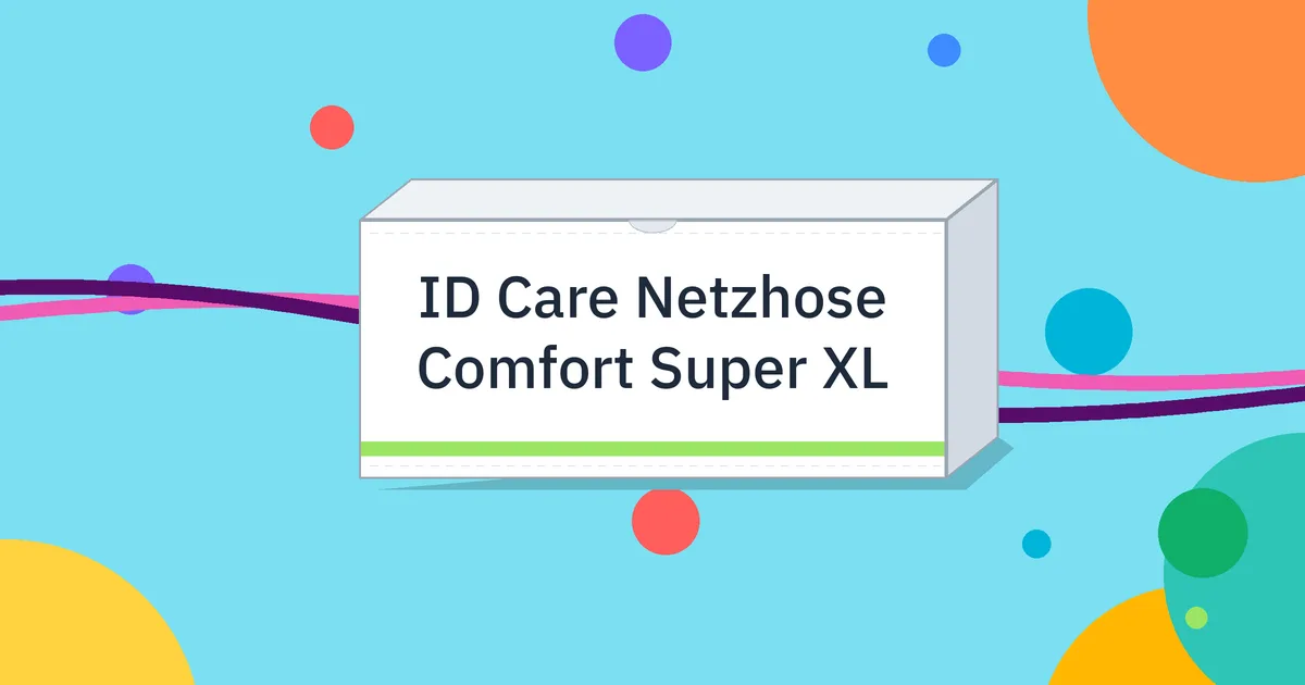 Symbolbild: Packung mit der Aufschrift ID Care Netzhose Comfort Super XL (PZN 19171187) – Verfügbarkeit und Bezug in Apotheken in Frankfurt am Main