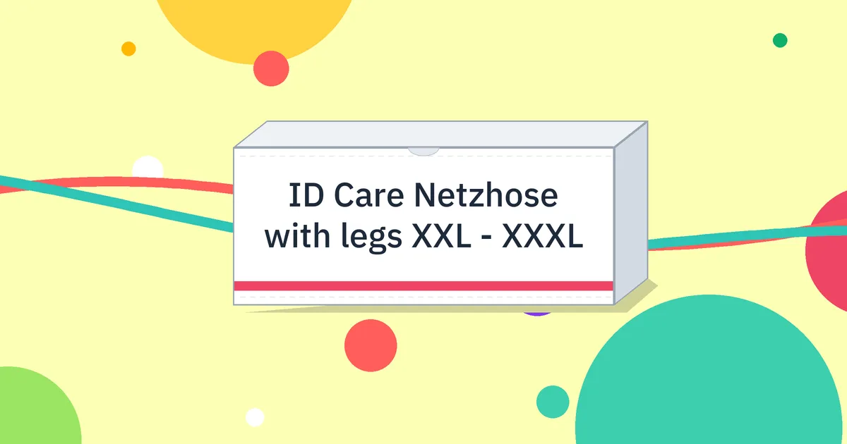 Symbolbild: Packung mit der Aufschrift ID Care Netzhose with legs XXL - XXXL (PZN 18248143) – Verfügbarkeit und Bezug in Apotheken in Frankfurt am Main