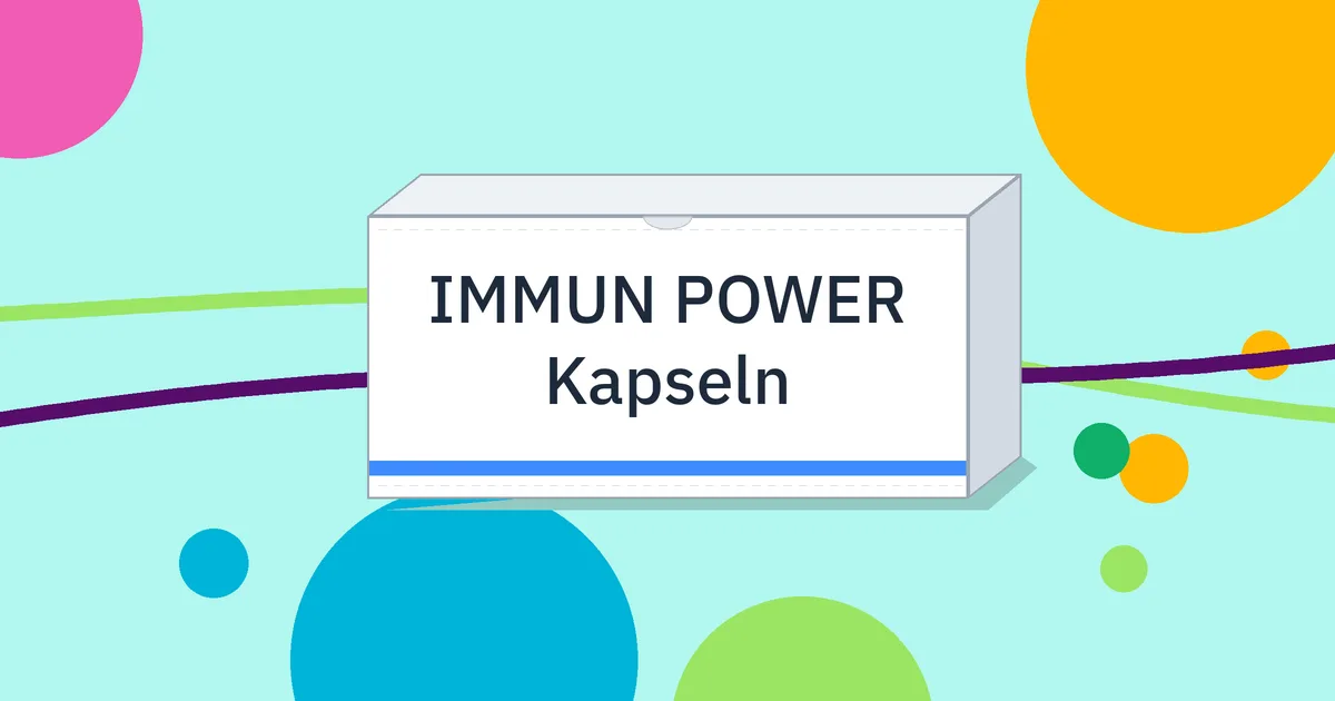Symbolbild: Packung mit der Aufschrift IMMUN POWER Kapseln (PZN 07575175) – Verfügbarkeit und Bezug in Apotheken in Frankfurt am Main